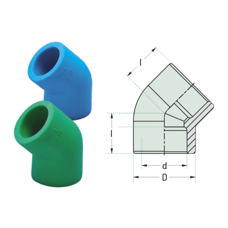 CODO 45° POLIPROPILENO FUSIÓN - Distribuidora Pavegal